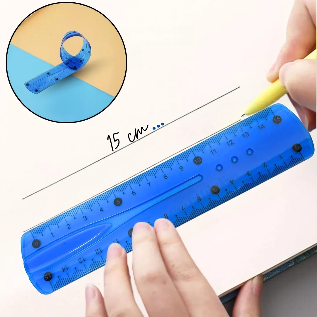 Flexible Plastic Ruler - 15 cm