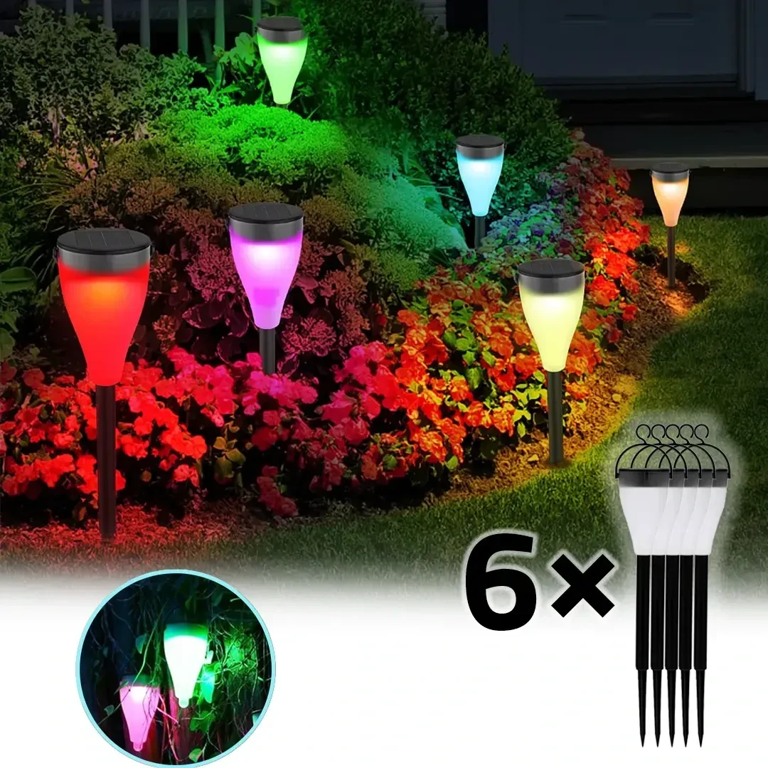 Solar Powered RGB Garden and Pathway Lights