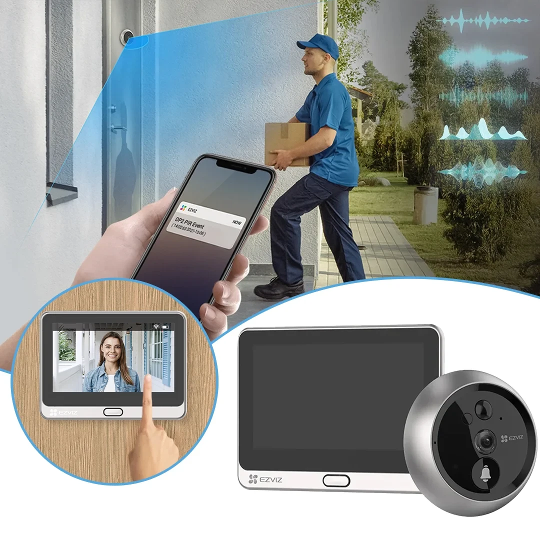 كاميرا جرس الباب الذكية بدقة 2MP (FHD) إيزفز (CS-DP2)