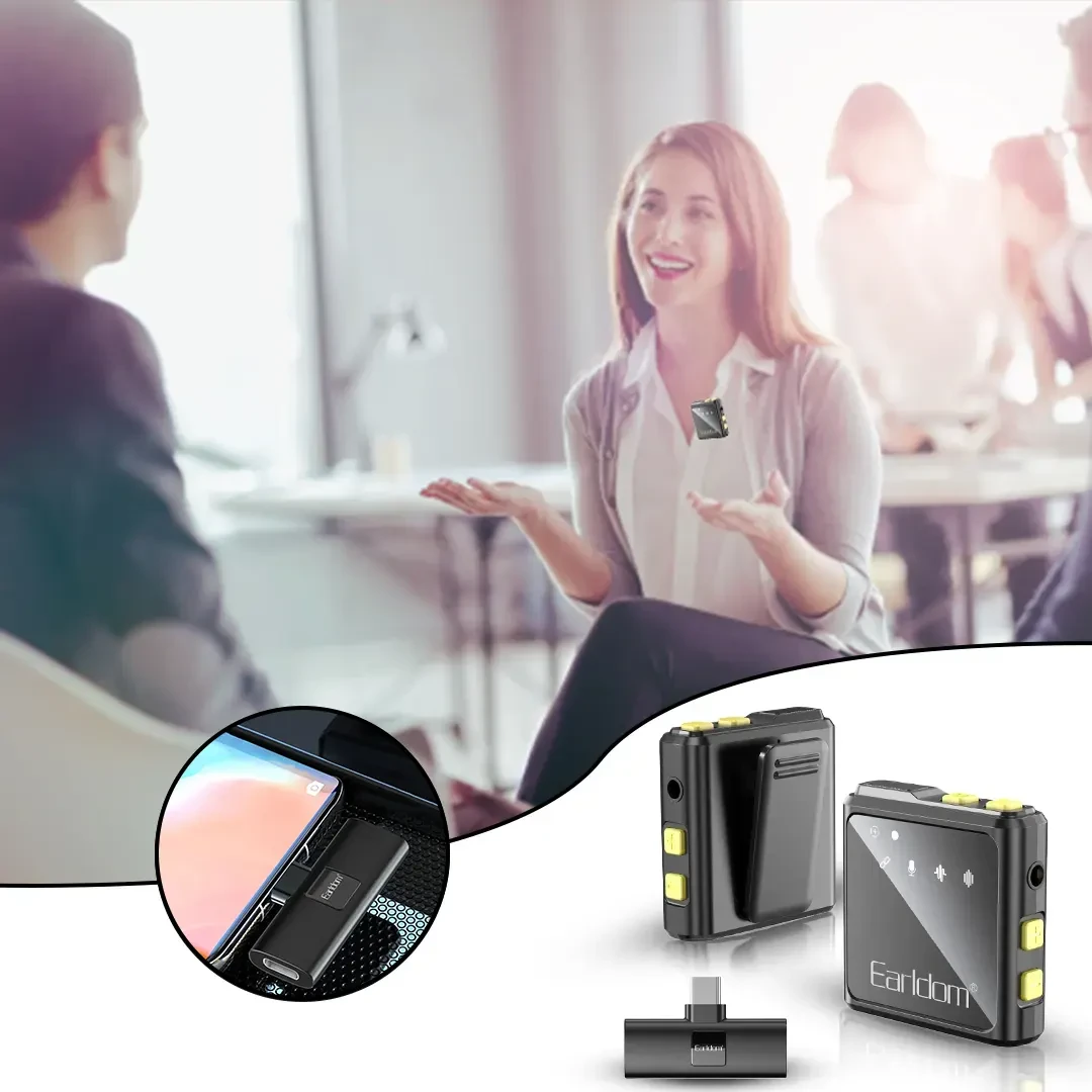 Earldom Dual Wireless Microphone with Phone Connector