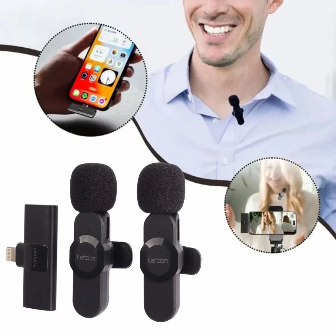 Earldom Dual Wireless Microphones with a Connector