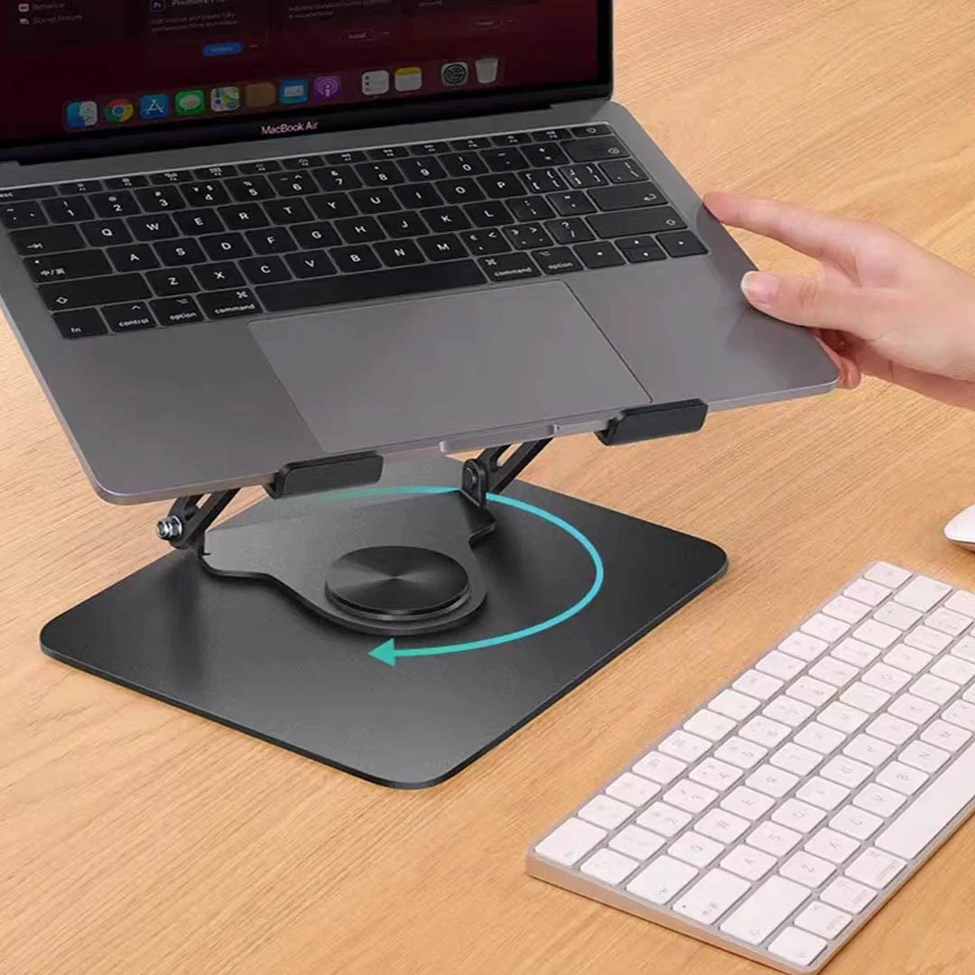 Adjustable Aluminium Laptop Stand with 360° Rotation