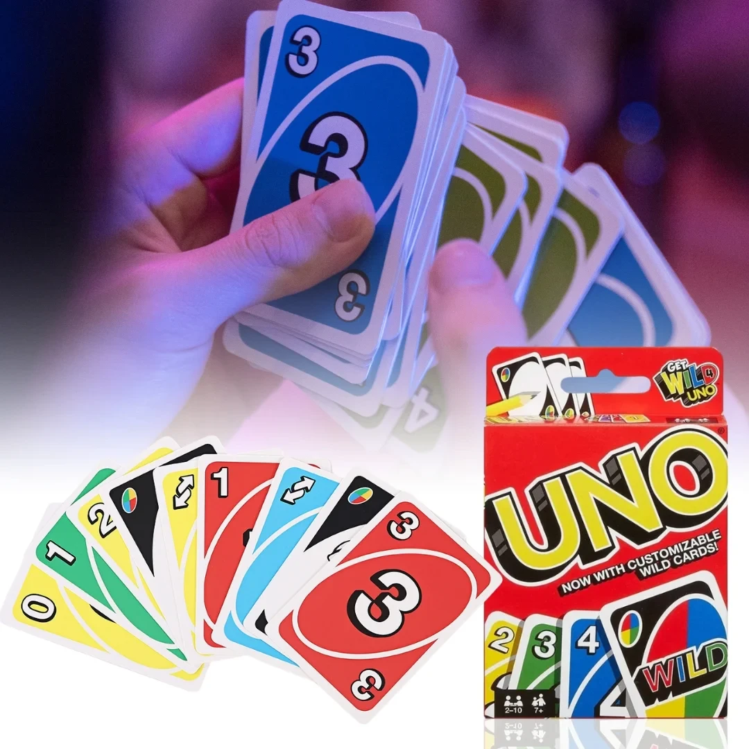 لعبة بطاقات UNO الكلاسيكية ببطاقة قابلة للتخصيص